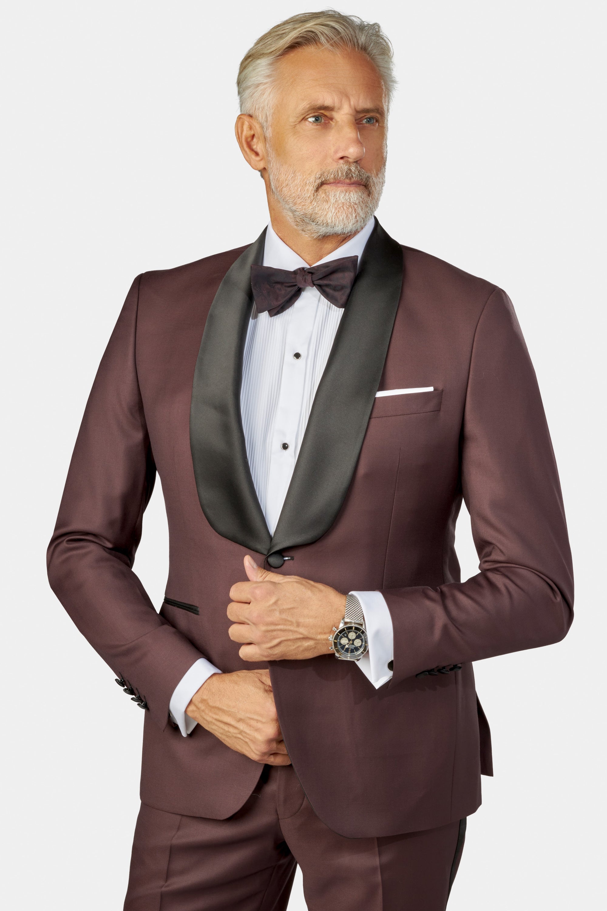 Mørkerød smoking i Italiensk merino uld | Deerest Copenhagen