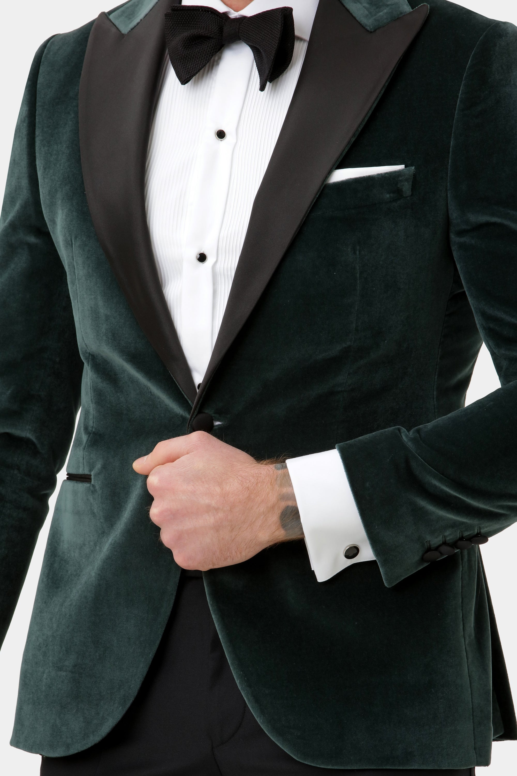 Grøn velour smoking jakke – Deerest Copenhagen